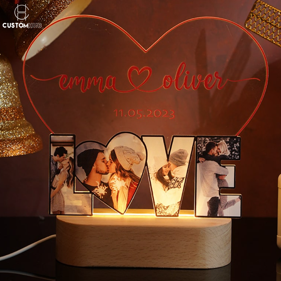 Personalized LOVE Photo Night Light